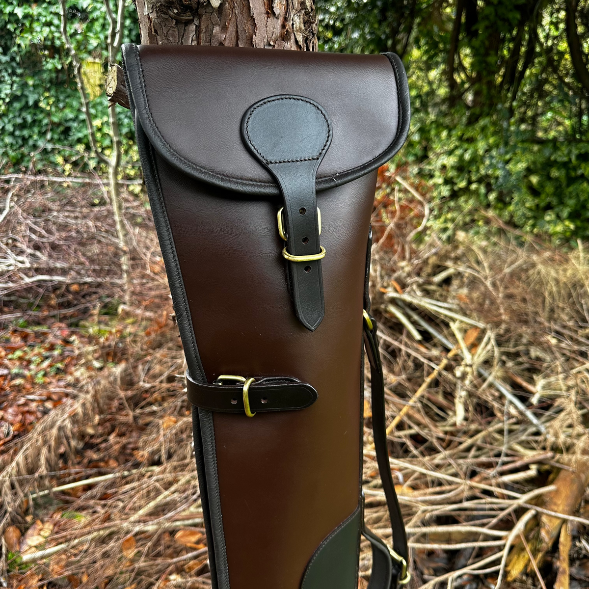 Chocolate Vegan Leather Shotgun Slip – John Shooter
