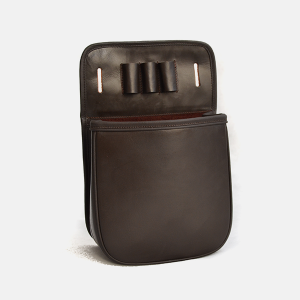 Leather Shotgun Cartridge Pouch Bag Havana – John Shooter