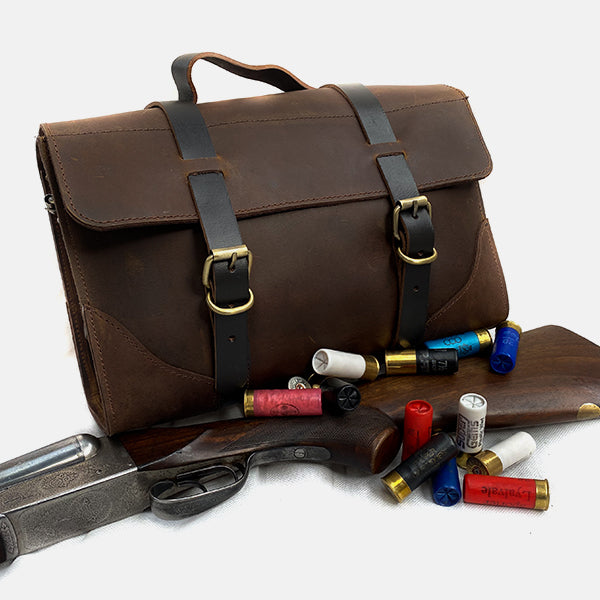 Oak Leather Shotgun Cartridge Magazine Bag – John Shooter
